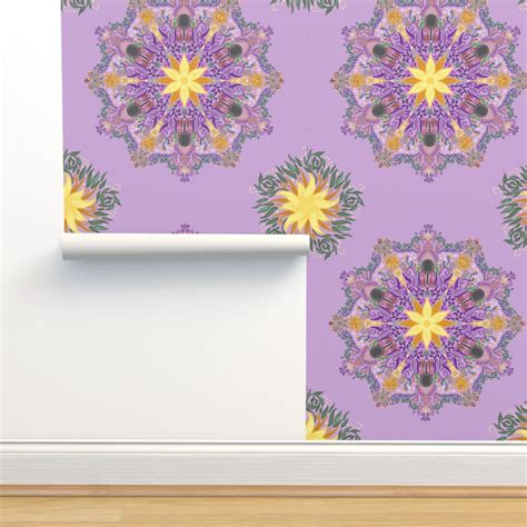 Rapunzel Color Mandala Wallpaper Spoonflower