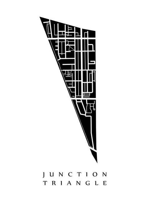 Junction Triangle Map Toronto Neighbourhood Art Print Etsy