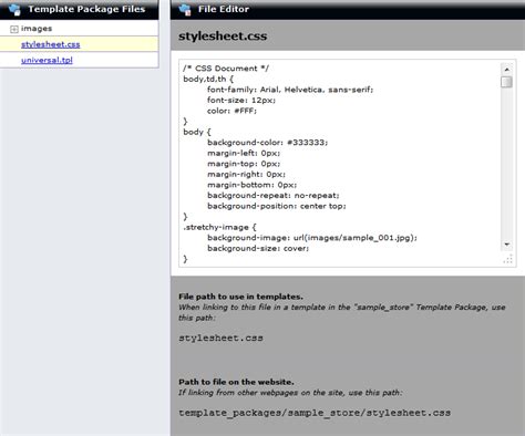 Template Package Sandbox