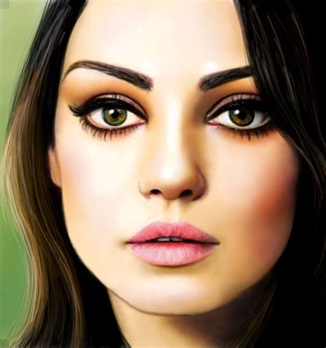 Realistic Drawing Of Mila Kunis By Ds2 Artist