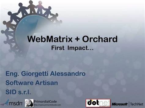 Ppt Webmatrix Orchard First Impact Powerpoint Presentation Free