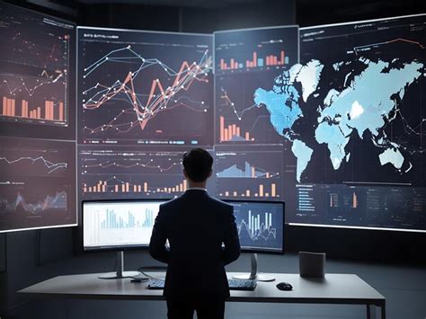 Premium Ai Image Analysts Use Computers To Analyze And Visualize Complex Data On A Virtual