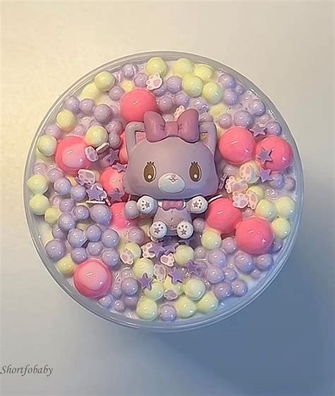 Kitten Slime Stuffed Slime White Slime Cute Slime Diy Slime Stress Relief Toys Etsy