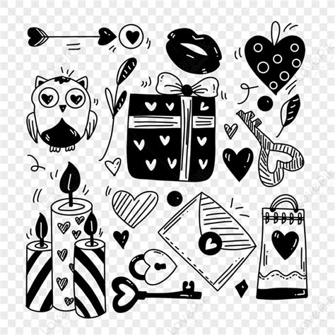 Cute Shape Single Line Love Doodledoodle Shapesgraffiti Style Png