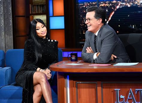 Watch Stephen Colbert Get Totally Flustered As Nicki Minaj Raps About Them Having Sex