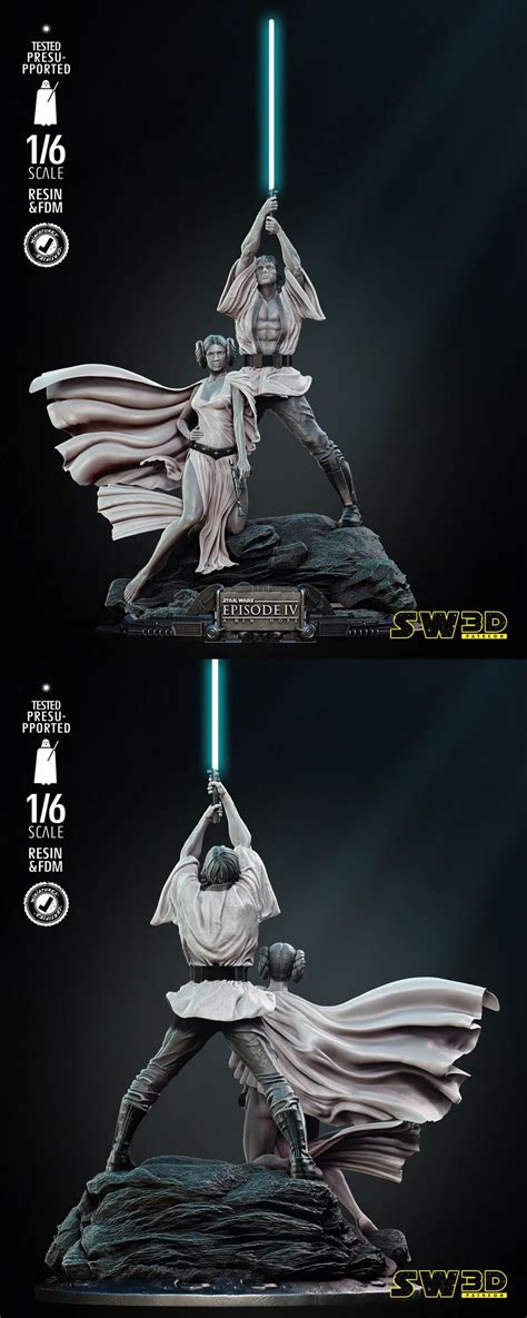 Diorama Luke And Leia Free High Quality Models