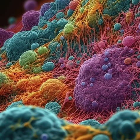 Premium Ai Image Vivid Colors Of Lysosomes Breaking Down Cellular