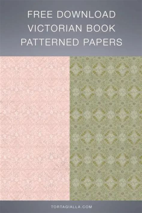Victorian Book Patterned Papers Free Download Tortagialla