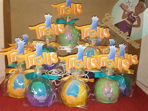 More Trolls Movie Candy Apples Trolls Birthday Party Trolls Birthday 2nd Birthday Parties