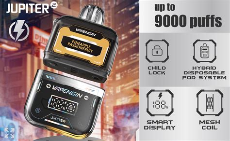Vapengin Jupiter 9000 Puffs Starter Kit 17 Ml
