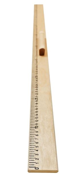 Premium Photo School Wooden Meter Ruler