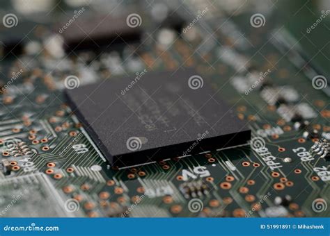 Close Up Csp Micro Bga On Pcb Stock Image Image Of Communication