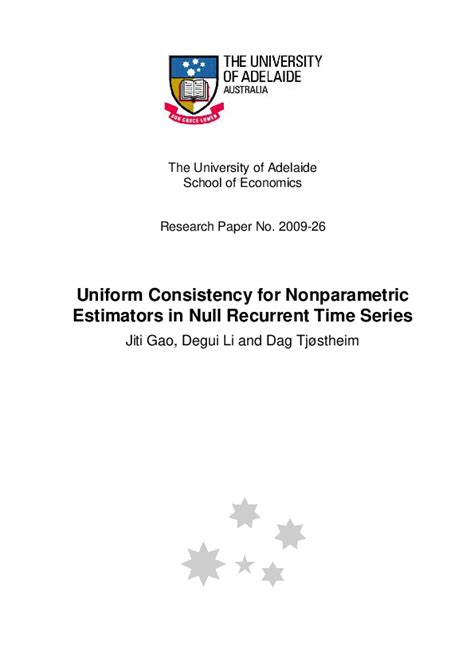 Pdf Uniform Consistency For Nonparametric Estimators In Null