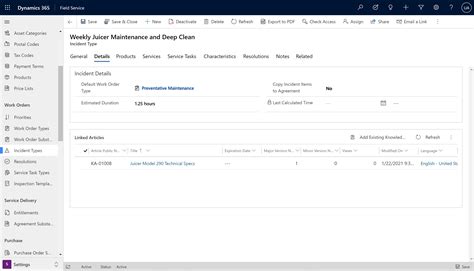 Dynamics 365 Field Service의 참조 자료 관리동영상 포함 Microsoft Learn