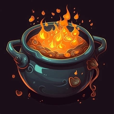 Premium Ai Image Witch Cauldron