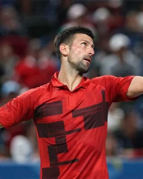 Novak Djokovic Shanghai Masters Final Red T Shirt