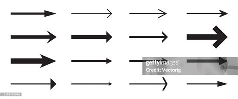Arrow Icon Collection Diverse Black Arrows For Directional Design High