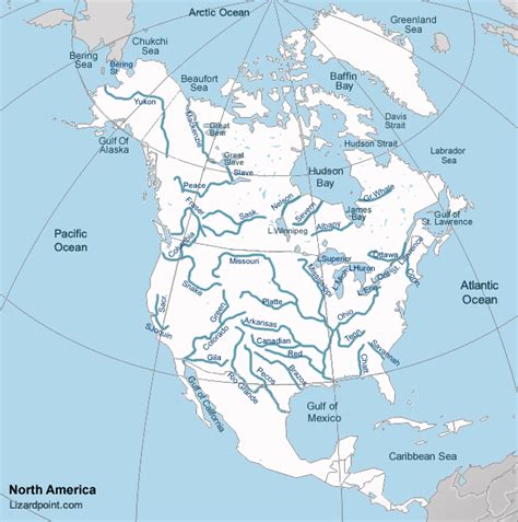 Canada Map With Bodies Of Water