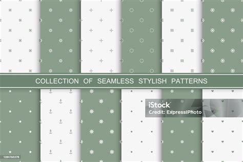 심플한 매끄러운 세련된 패턴의 컬렉션 미니멀 한 끝없는 배경 우아한 트렌디 한 디자인 0명에 대한 스톡 벡터 아트 및 기타 이미지 0명 가리기 개념 Istock