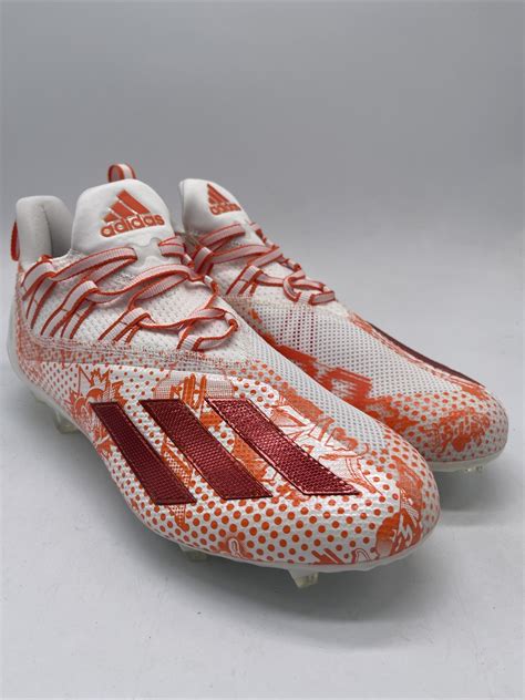 Adidas Adizero 11 0 Comics Football Cleats White Orange Red Mens Fz1164