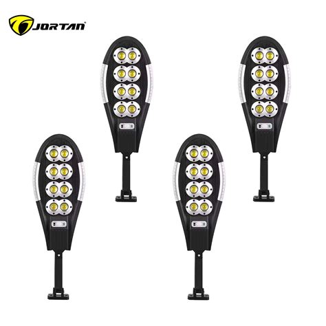 Pachet 4x Lampa Solara Jortan 8 Celule 200cob Led Circular Ip67 Senzor Jortanro