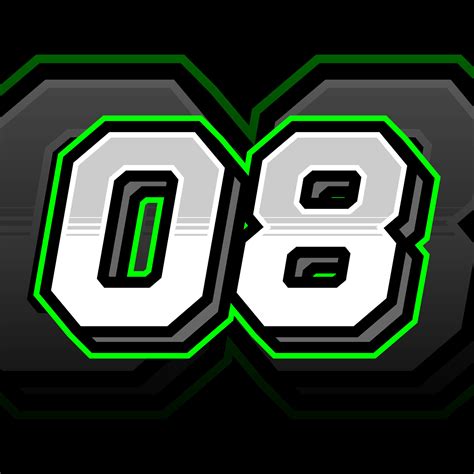 Zero Eight Number Vector Clipart Simple Decal Design 33049932 Vector