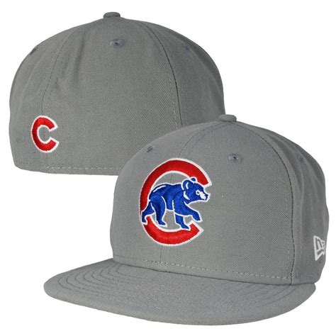 Chicago Cubs Grey Walking Bear 5950 Cap Wrigleyville Sports