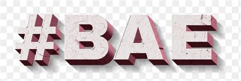 Png Pink Bae 3d Word Paper Texture Font Typography Free Image By