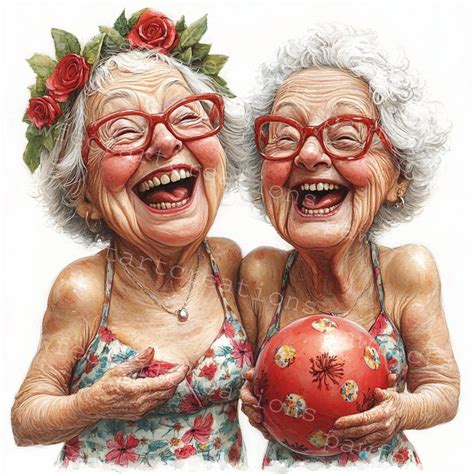 10 Funny Old Ladies Clipart Best Friends Printable Watercolor High