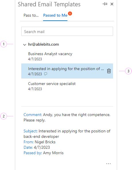 Pass Email In Shared Email Templates For Outlook