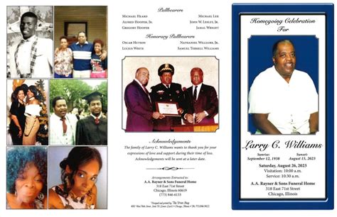 Larry C Williams Obituary Aa Rayner And Sons Funeral Homes
