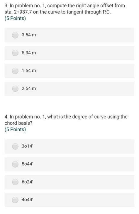 Solved A Simple Curve Has An Angle Of Intersection Of Chegg