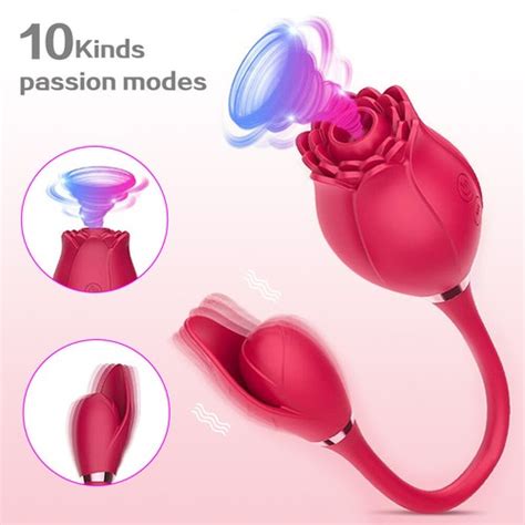 Rose Sucking Thrusting Vibration Clit Nipples Licking Women Sex Toys