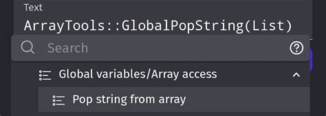 Using Pop String From Array With An Empty Array Causes An Error Bugs Reports Gdevelop Forum