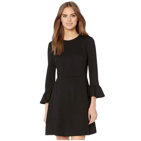 Kate Spade Black Bell Sleeve Ponte Dress S Nwot Gem