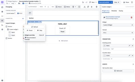 custom widgets develop a widget set palantir