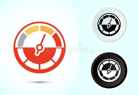 Speedometer Icon Design Illustration Speed Indicator Sign Symbol Stock Illustration