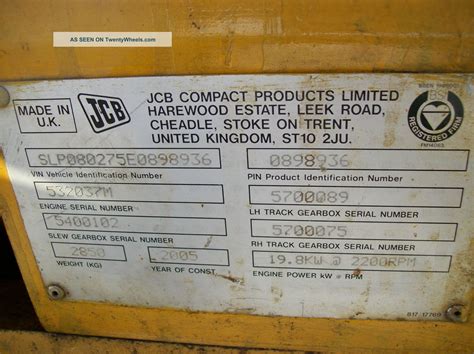 2006 Jcb 8027 Excavator 6000 Very Low Hours Vgc Nr