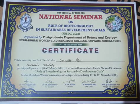 Sasmita Das On Linkedin Nationalseminar Biotechnology Shailabalaautonomouscollege 13 Comments