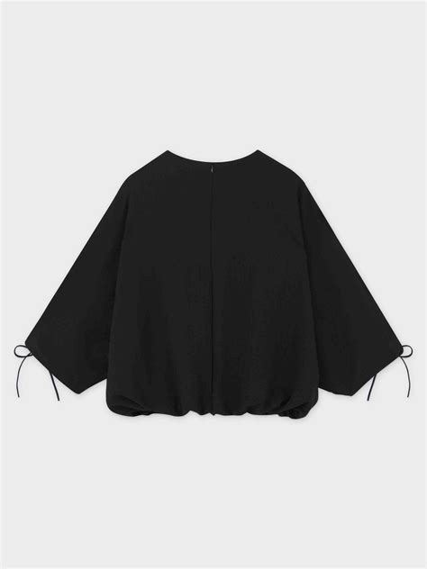 Textured Bubble Top Black Fame Off Central