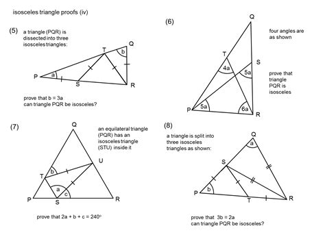 Isosceles Triangle Base Angles Worksheet