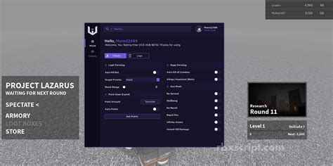 Project Lazarus Infinity Ammo Auto KillBot Auto Wallbang Scripts RbxScript