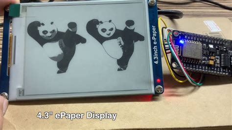 Nodemcu Esp8266 With 4 3 Epaper Uart Module Display Youtube