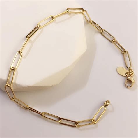 Paperclip Bracelet 18k Gold Znz Jewelry Affordagold