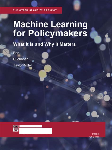 面向政策制定者的机器学习 Pdf Machine Learning Deep Learning