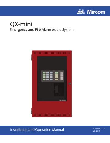 Mircom LT QX MINI Operation Manual Manualzz