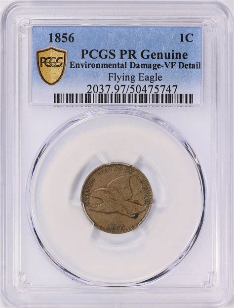 1856 Flying Eagle Cent Proof Pcgs Genuine Vf Details Item 1727670