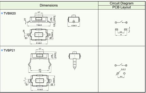 Straight Button Tact Switches