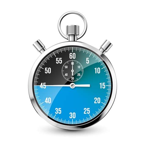 Premium Vector Realistic Classic Stopwatch Shiny Metal Chronometer