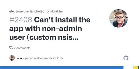 Cant Install The App With Non Admin User Custom Nsis Script · Issue 2408 · Electron Userland